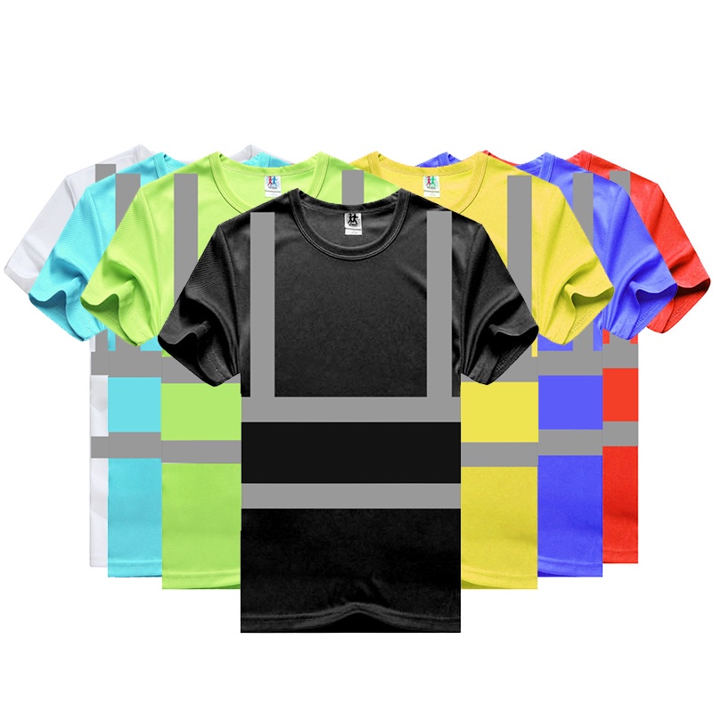 Fluorescent Yellow High Visibility Shirts Reflective Safety t-Shirt ...