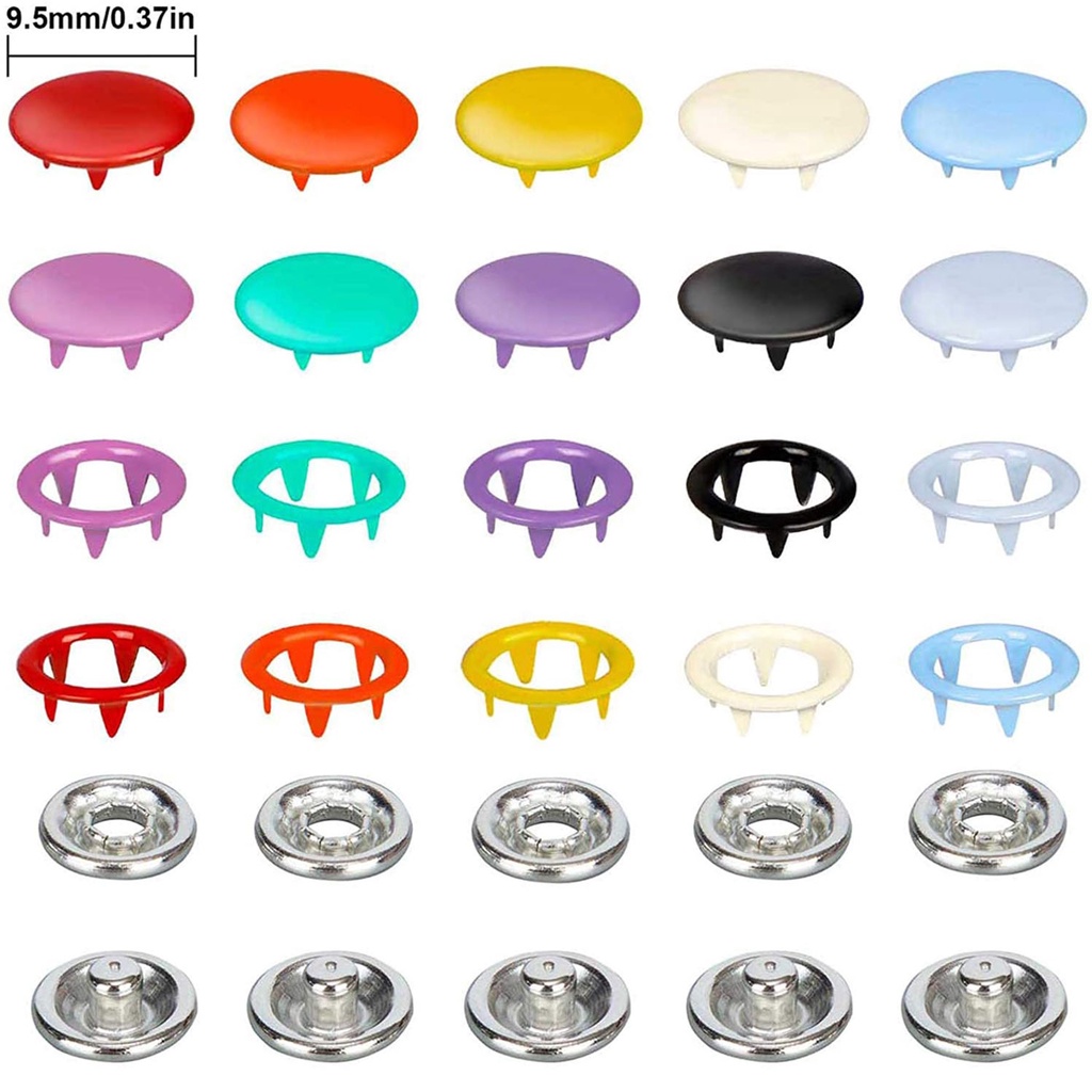 400PCS Snap Fastener Kit - Metal Snaps and Plier Tool for DIY Craft and ...