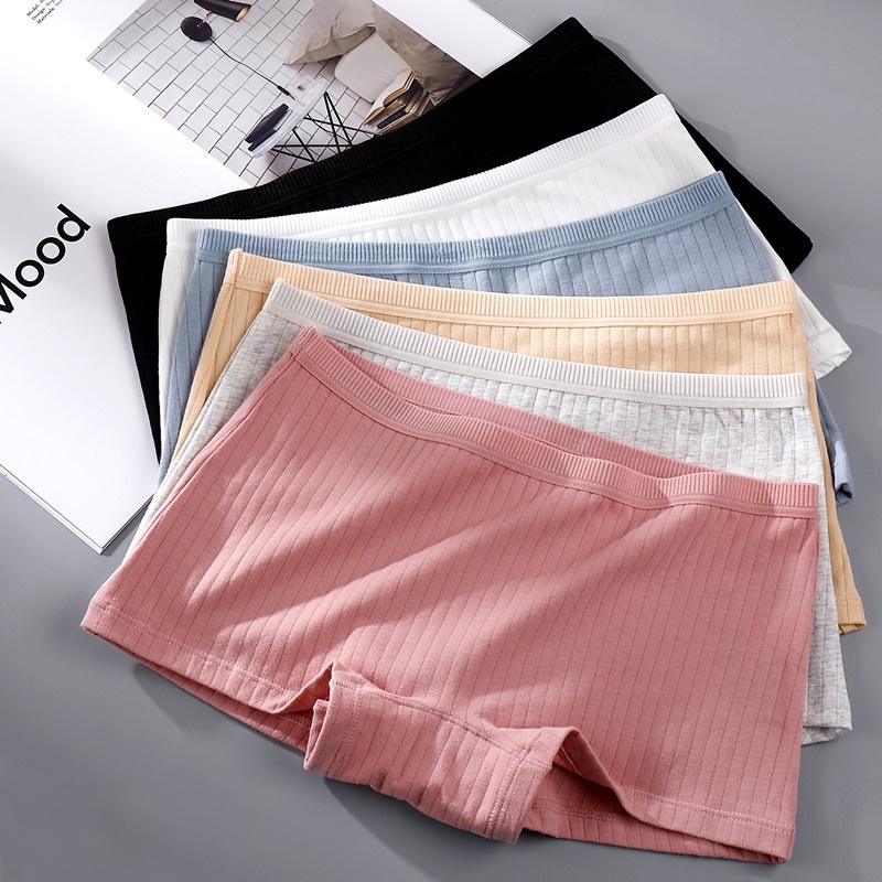 Women Panties Women Cotton Boxers Boy Leg Panty Plus Size Middle Waist ...