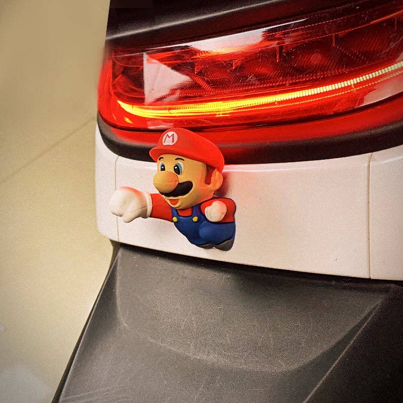 Electric Car 3D Stereo Car Stickers Mario Outer Interior Motorcycle ...