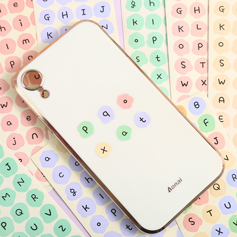 Sticker color Letter scrapbook journal sticker alphabet pattern Pupy ...