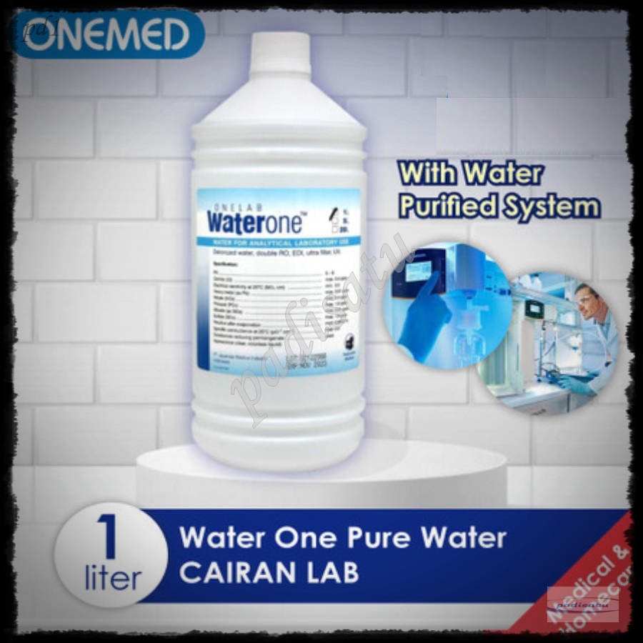 Waterone Aquadest Aquilamest Purified Water Onemed 1 liter | Shopee ...