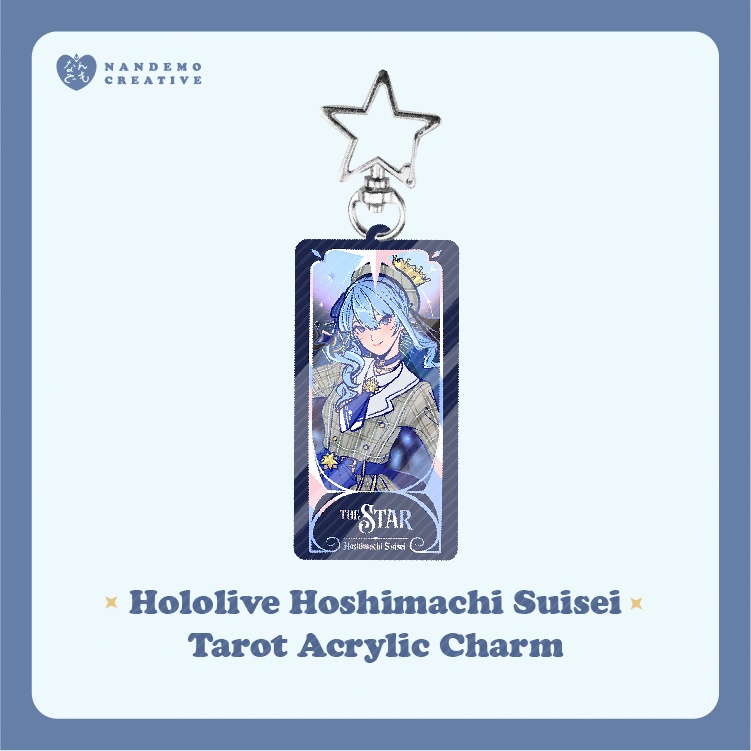 Hololive Suisei Hoshimachi Tarot Inspired Acrylic Charm Keychain ...