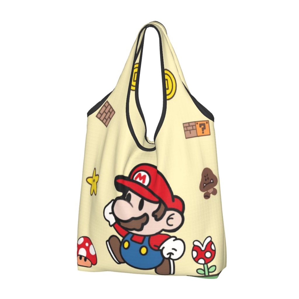 Super Mario Portable Shopping Bag Foldable Carry-On Reusable Shopping ...