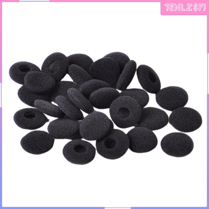 [Tenlzsp1] 18mm Sponge Headphone Ear Pads 16 Pcs Replacement Black in ...