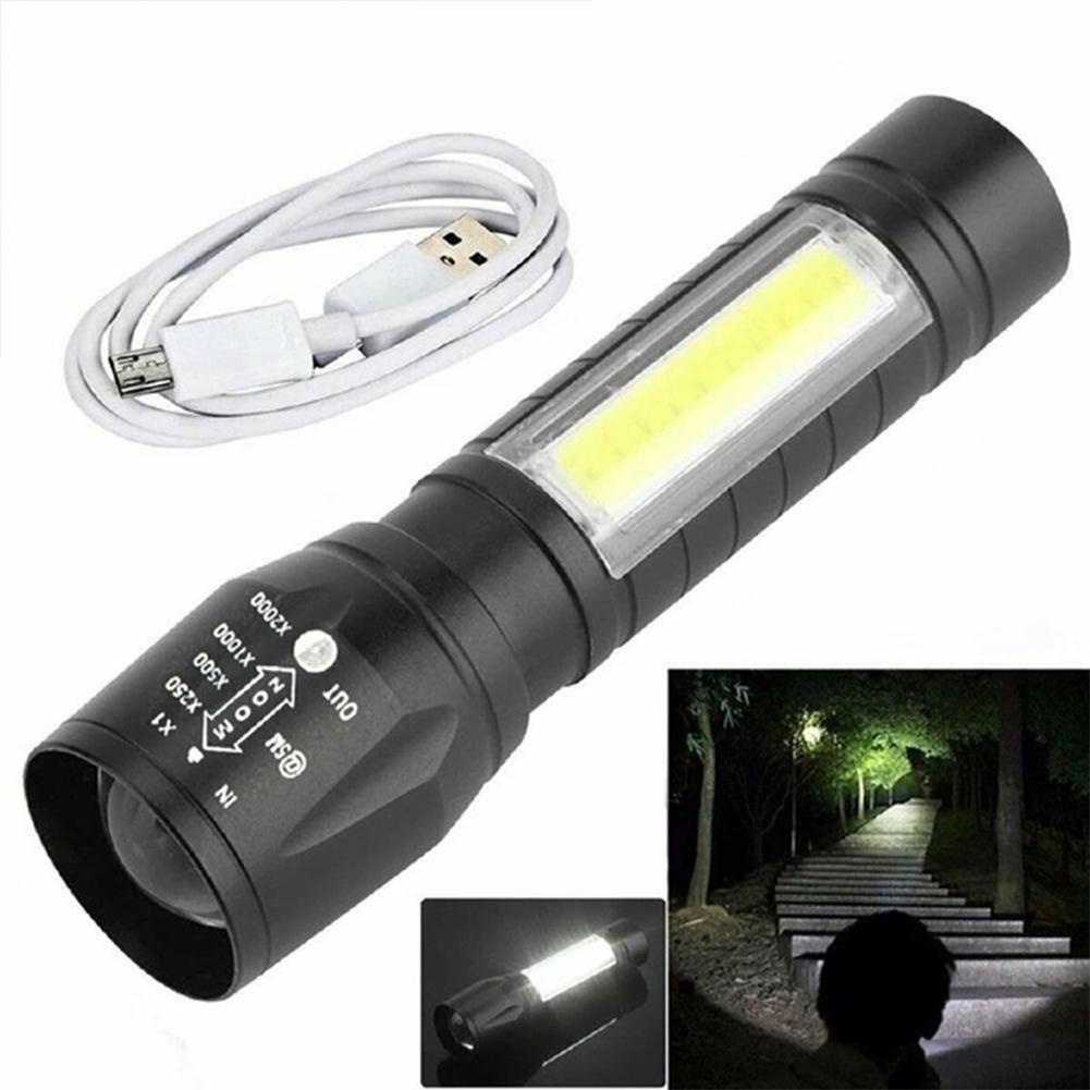 LED Small Hand Electric Strap Side Light COB Bright Light Telescopic ...