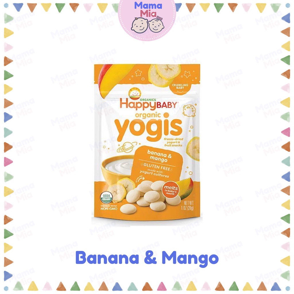 Happy Baby Organic Yogis Freeze-Dried Yogurt Fruit Snack 28g 9+Months ...