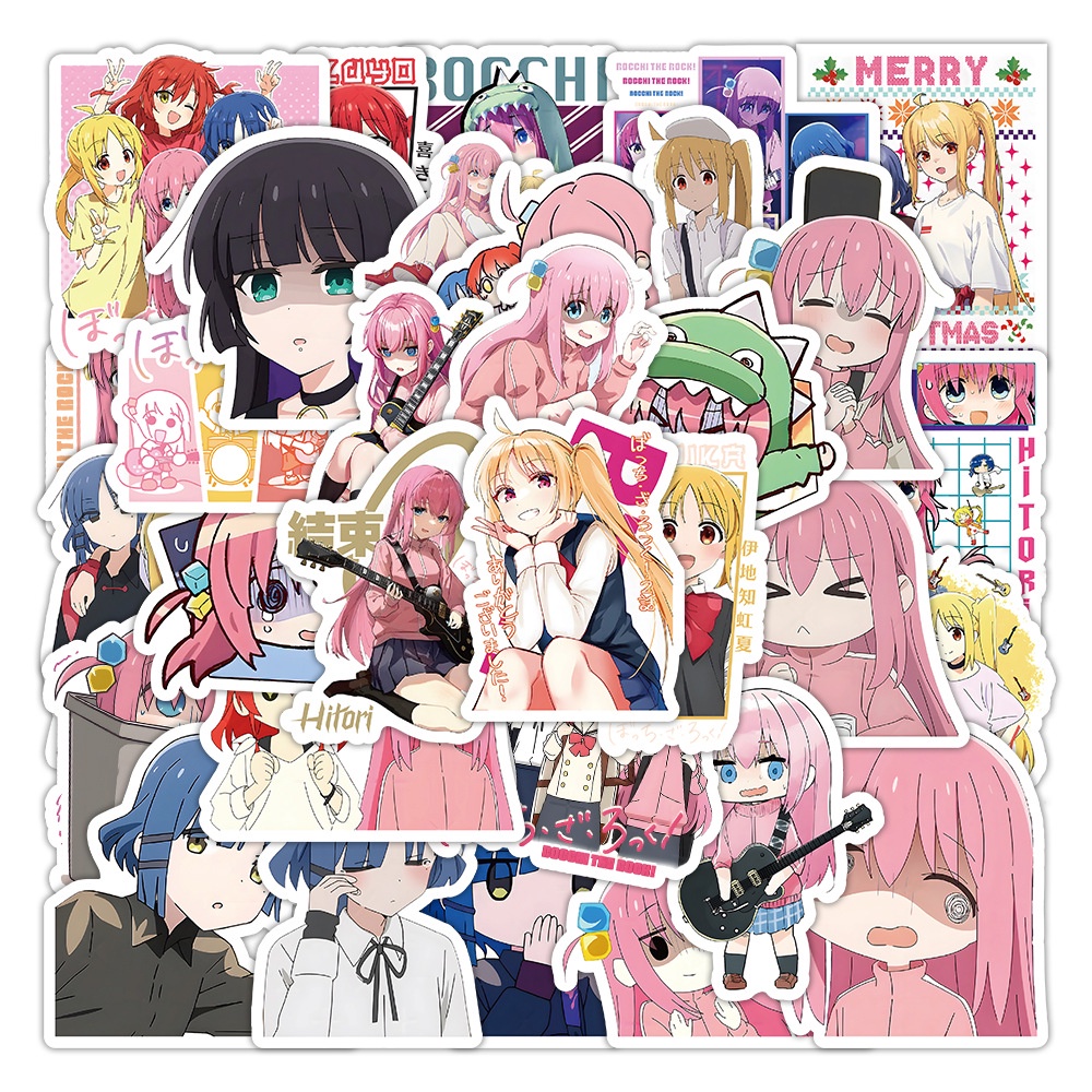50 pcs BOCCHI THE ROCK! Japan Anime Manga Waterproof PVC Stickers ...