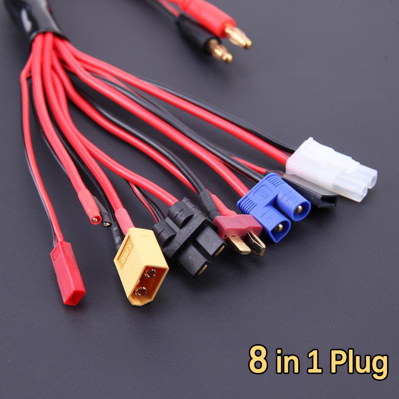 330mm 8 In 1 LiPo Battery Charging Cable Line T/XT60/JST Plug for RC ...