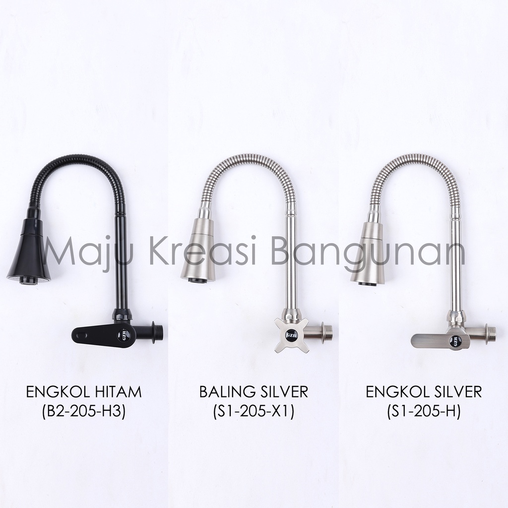 HITAM Gzr Flexible Goose Faucet Trumpet Crank Propeller Dishwashing ...