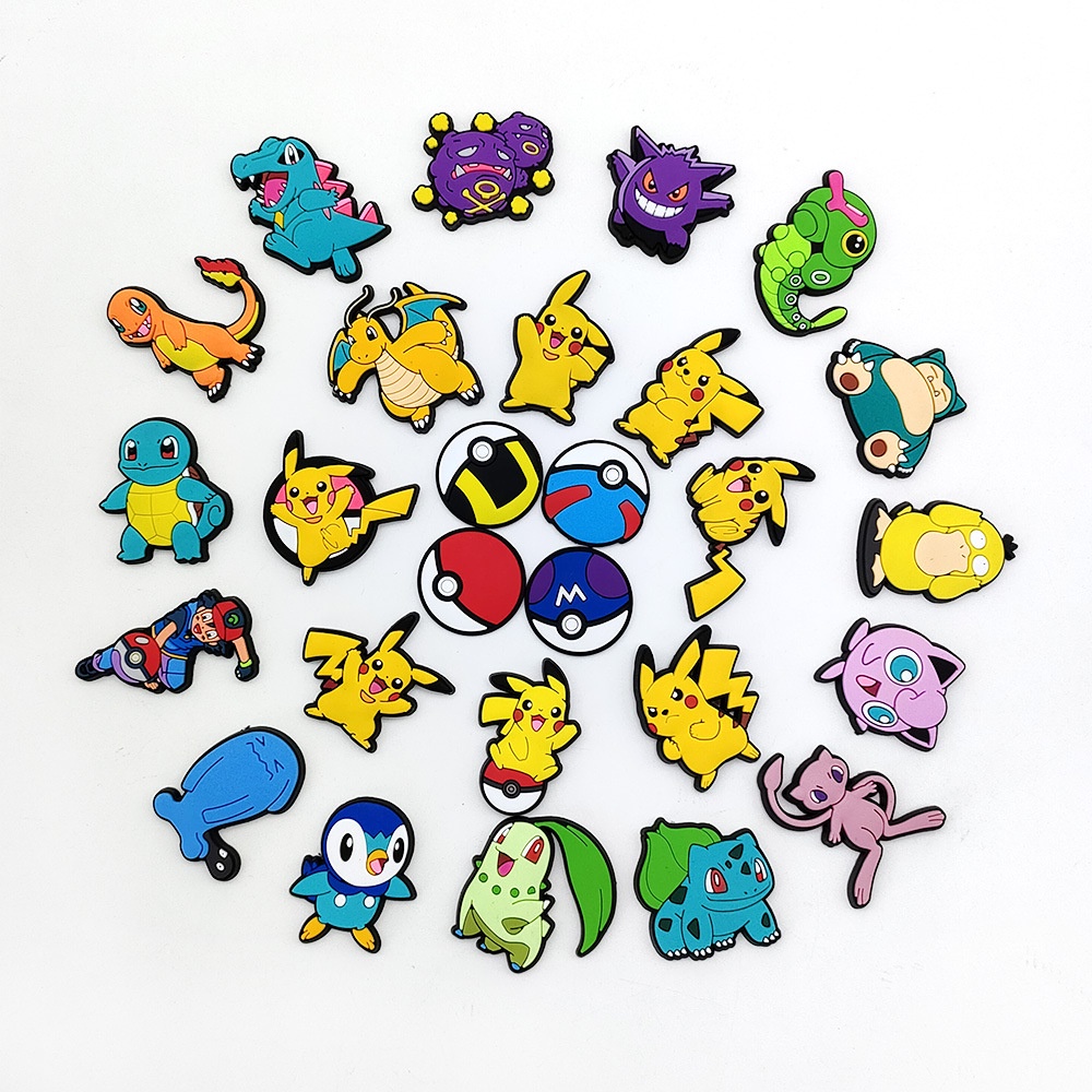 【New Pokémon Series】Cute Cartoon Pokemon Pikachu Graffiti Croc Jibz ...