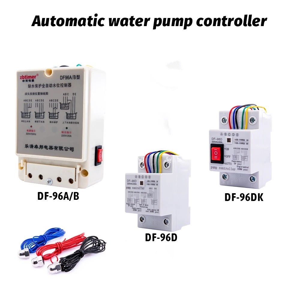 Automatic Water Level Controller Pump Controller with sensor DF-96A DF-96D DF-96DK | Shopee ...