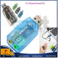 USB Audio Sound Card 3D 5.1 Soundcard External Mic Microphone Speaker ...
