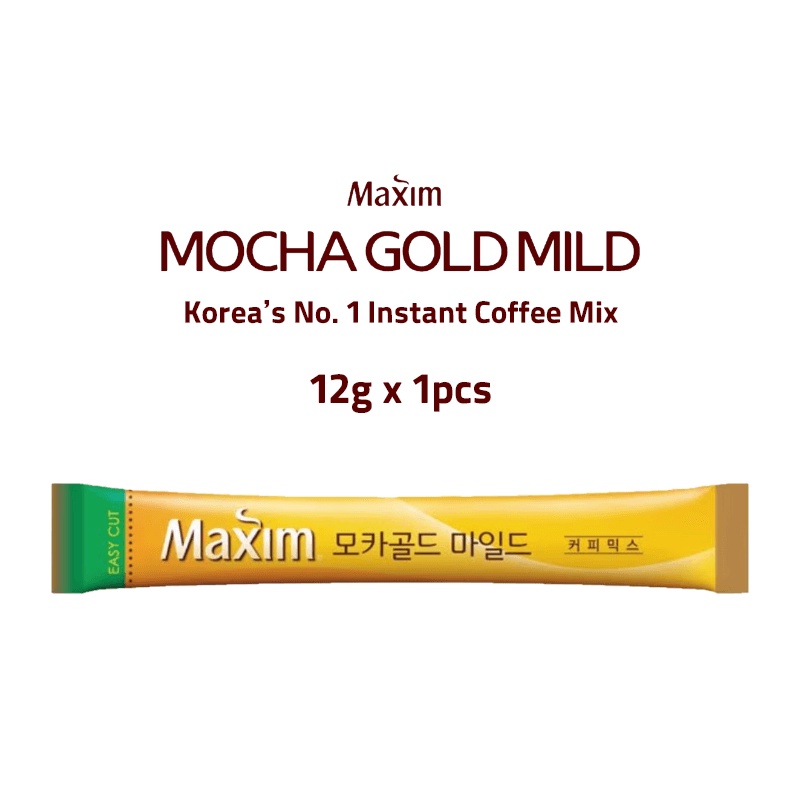 Maxim Mocha Gold Mild 12g x 1pcs / Korea’s No. 1 Instant Coffee Mix ...