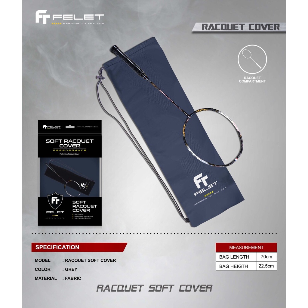 FELET Double Bag 50 DT-BAG-50 2 Zip Rackets Bag Badminton Raket Beg ...