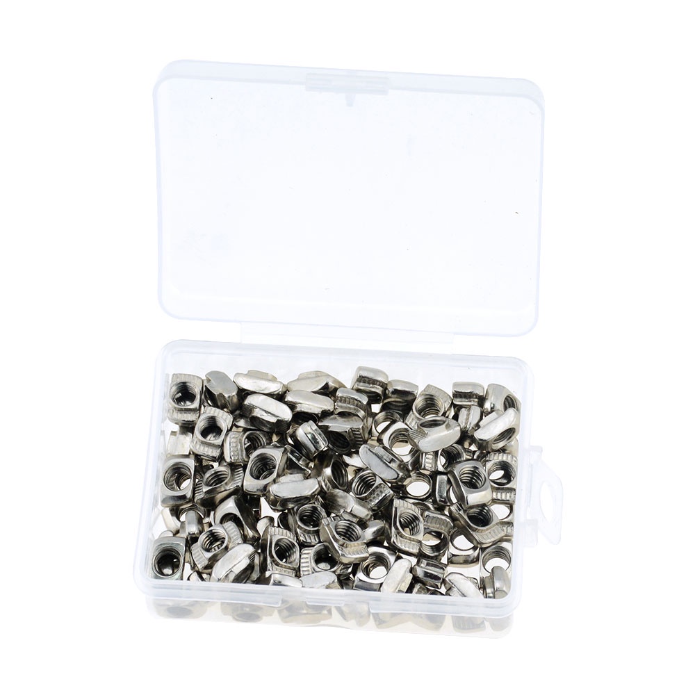 100pcs/set M5 T-nut Sliding T Nut Hammer Drop In Nut Fasten Connector ...