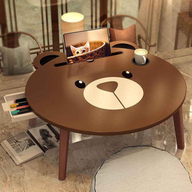 Simple foldable laptop desk cartoon small table for bed student ...
