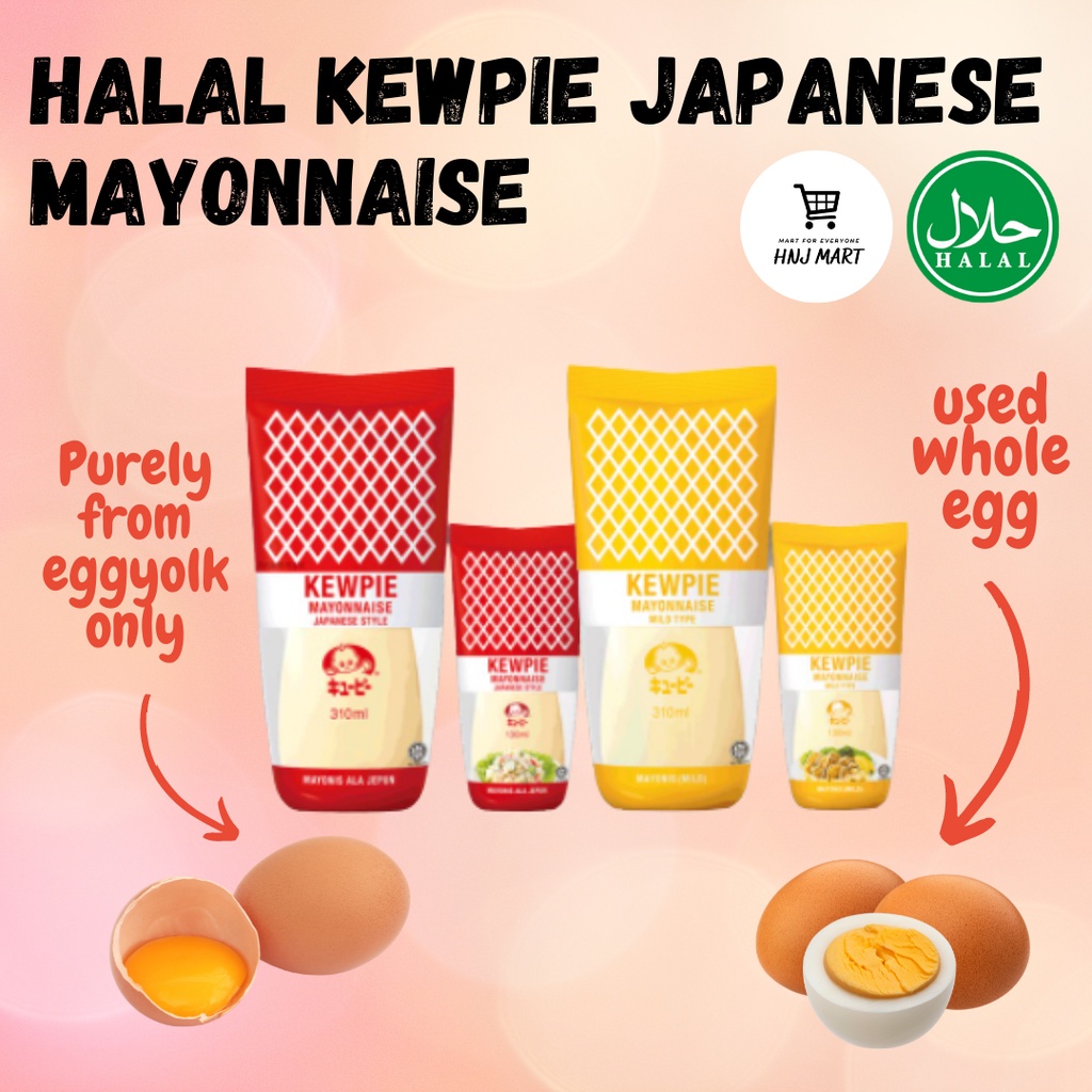 Halal Kewpie Japanese Style Mayo & Mild Mayo 310ml | Shopee Singapore