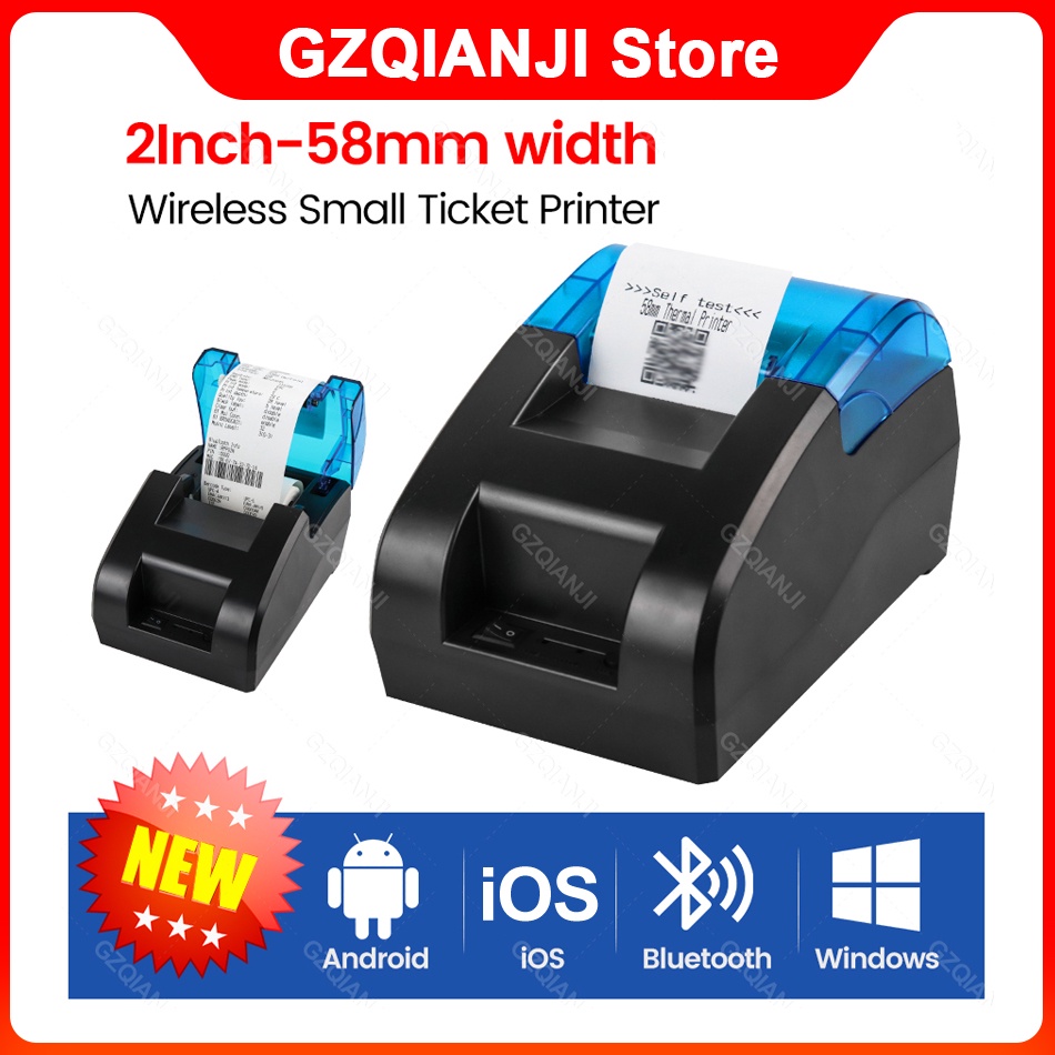 58mm Bluetooth USB Thermal Printer Receipt Printer QR Code Barcode ...