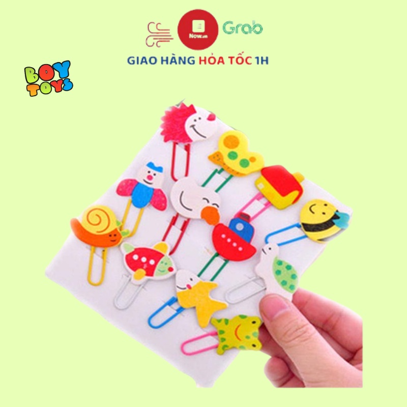 Set of 12 funny animal-shaped paper clips for children to staple what ...