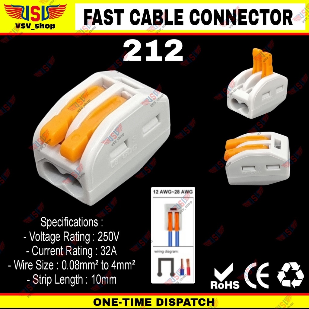 Electric Cable Connection wago Terminal 2 pin Cable Connector | Shopee ...