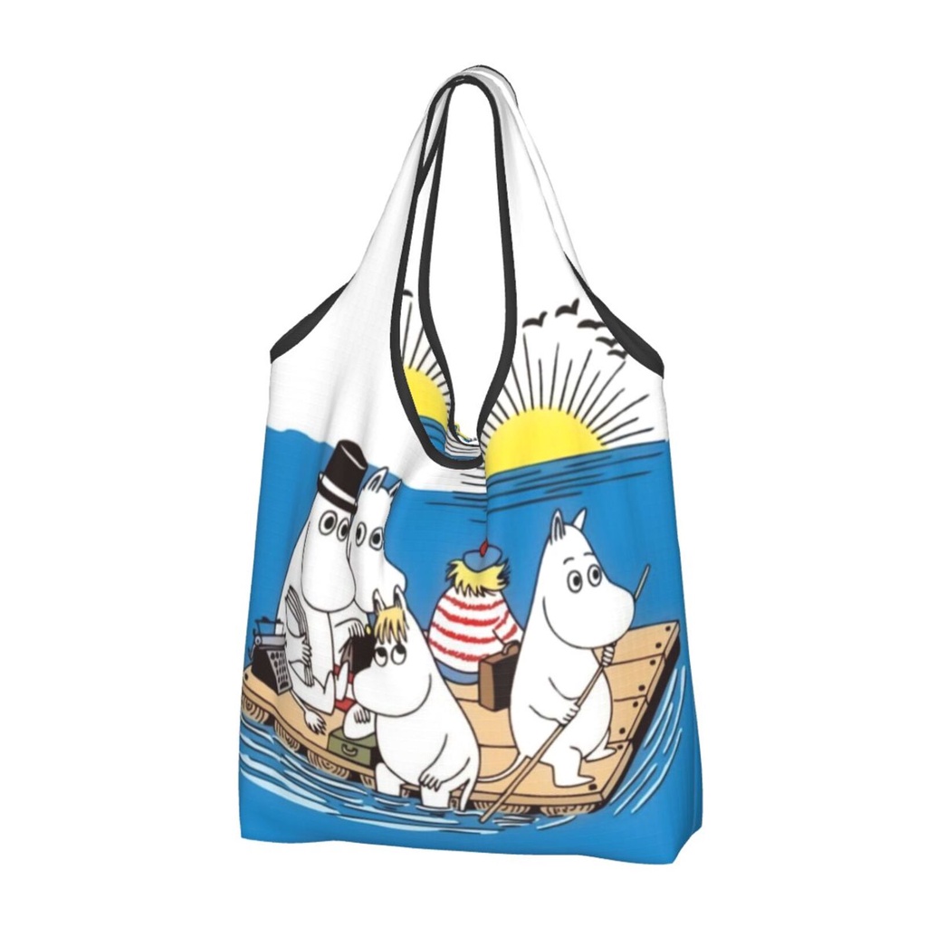 Moomins Portable Shopping Bag Foldable Carry-On Reusable Shopping Bag ...