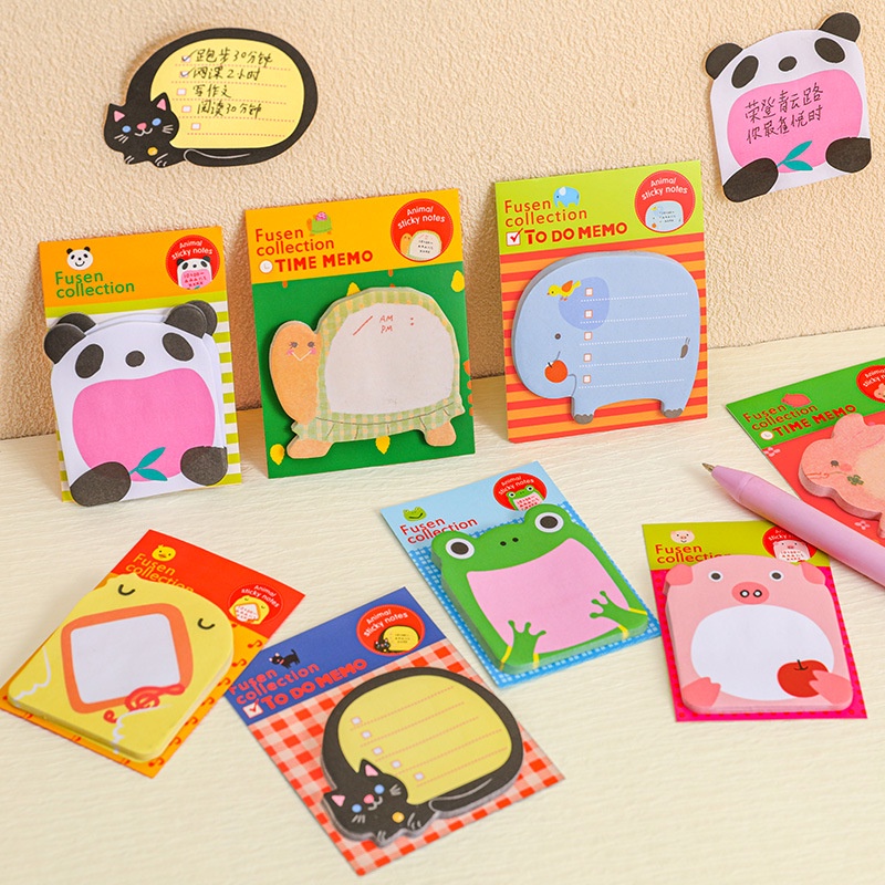 1PC Mini Sticky Notes Cartoon School Students Sticker Cute Colorful ...