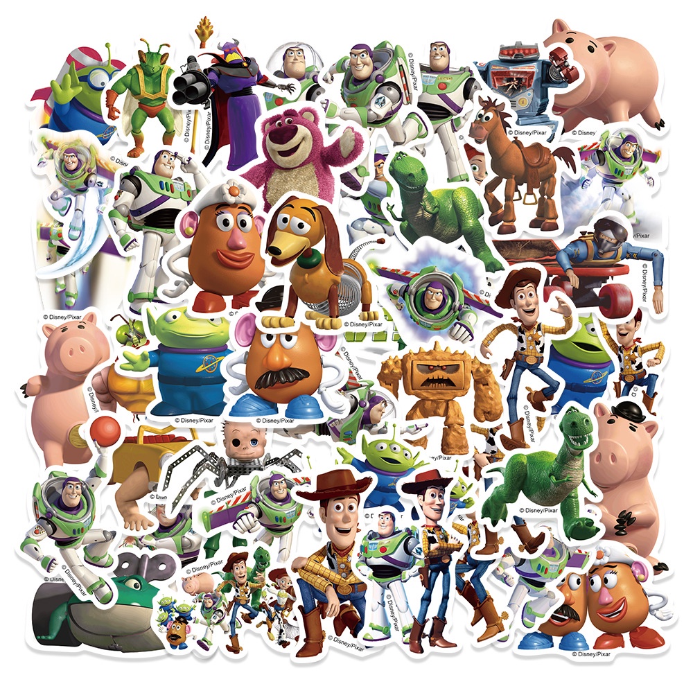 Authorized 50 Pcs Toy Story Classic Cartoon Movie Waterproof Pvc