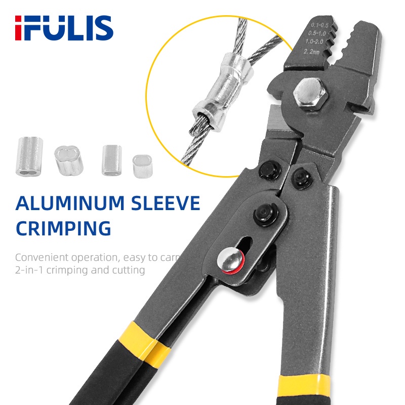 Fishing Wire Rope Crimping Cutting Tool Pliers Copper And Aluminum Oval ...