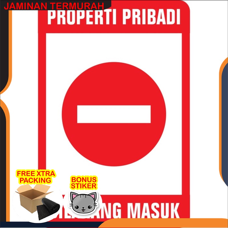 Wholesale (CUSTOM) PERSONAL PROPERTY - NO ENTRY - 35X50CM ELEGANT ...