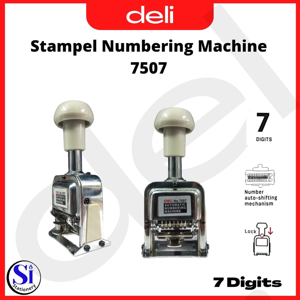 Deli Brand Automatic Number Stampel/ Label Numbering Machine 7507 ...