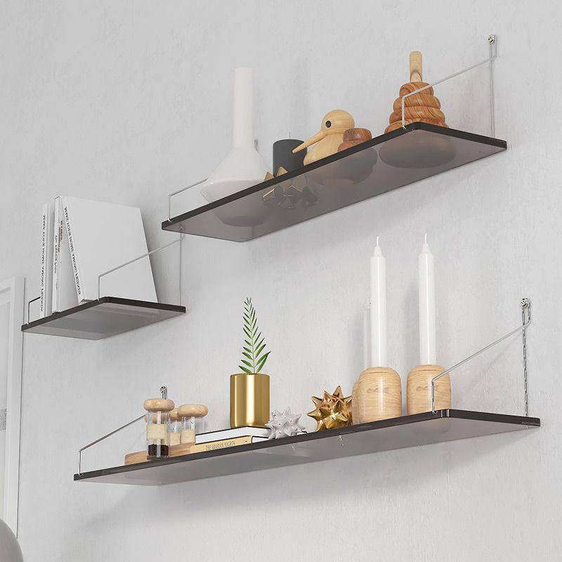Acrylic Perforation-Free Rack Wall Shelf Magazine Simple Transparent ... Acrylic Perforation-Free Rack Wall Shelf Magazine Simple Transparent ...