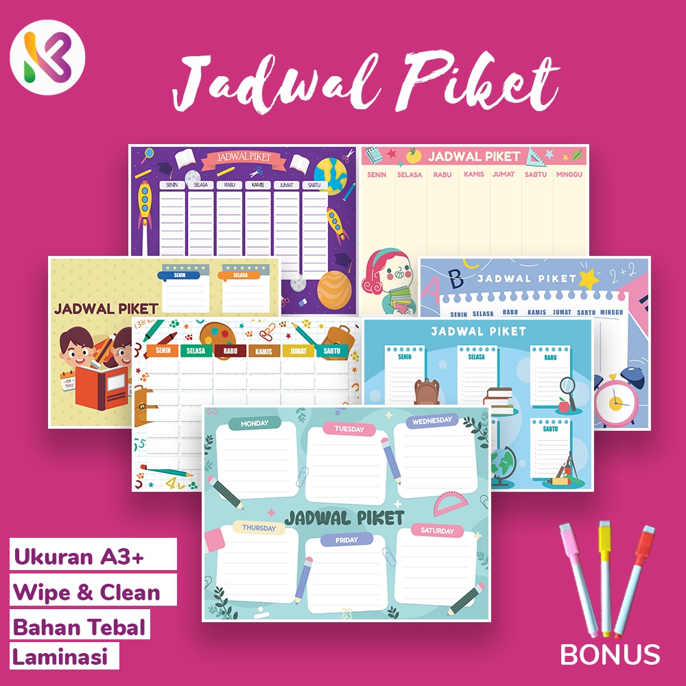 11 Kamilastorindo Poster Picket Schedule for Preschool Kindergarten ...