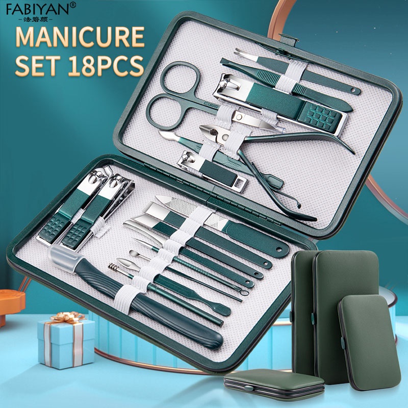 [sg] 7 10 12 18pcs Dark Green Stainless Steel Nail Scissors Manicure