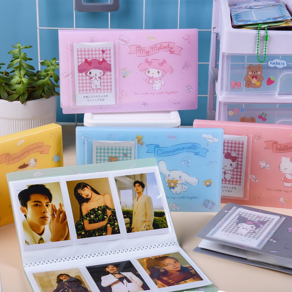 Sanrio Photo Album Kitty Kuromi Melody Cinnamoroll 3Inch Photocard Diy ...