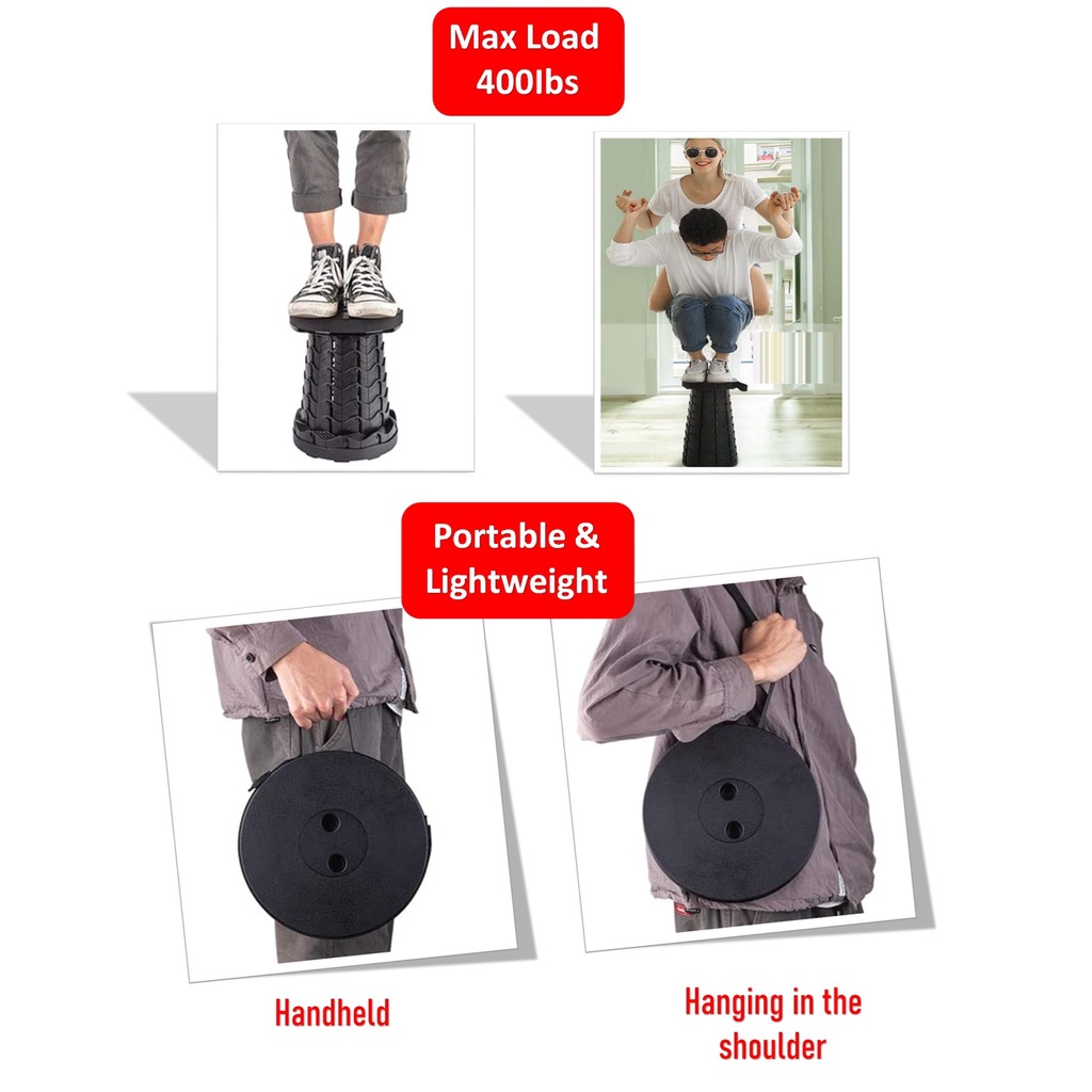 SG Strong Portable Stool Retractable Telescopic Collapsible Foldable ...