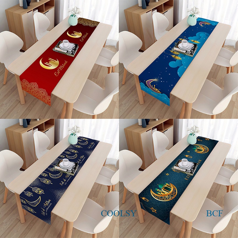 COOLSY 33*180cm EID Mubarak Table Runner Hamper Raya Aidilfitri Table ...