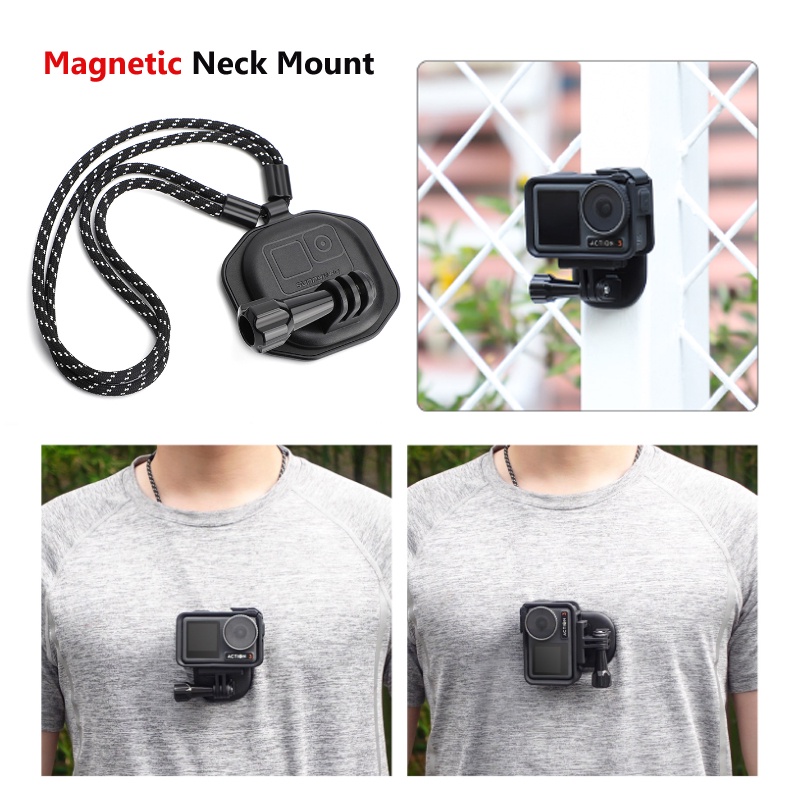Magnetic Camera Mount Neck Holder for gopro 13 12 11/DJI Osmo Action 4 ...