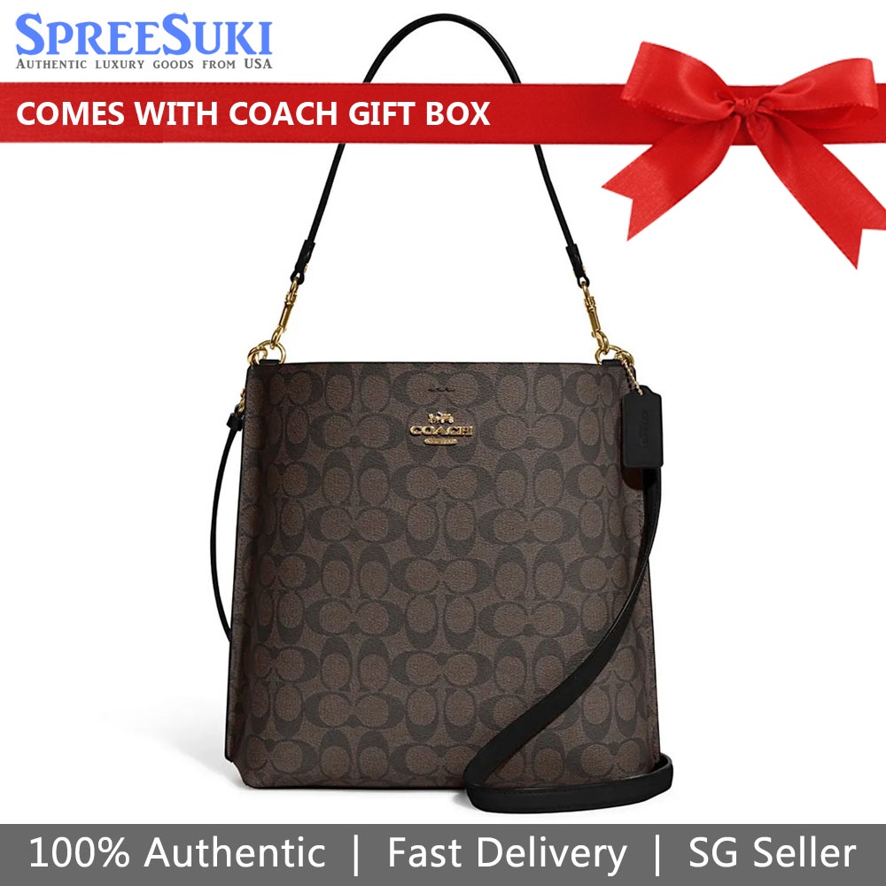 Coach Handbag In Gift Box Bag Crossbody Bag Mollie In Signature Canvas ...