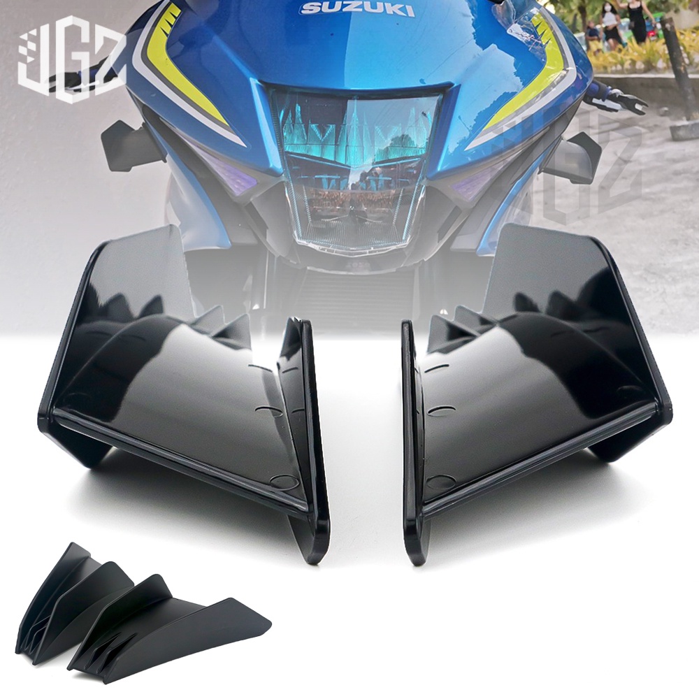 Universal Motorcycle Winglet Aerodynamic Wing Windshield Front Fairing ...