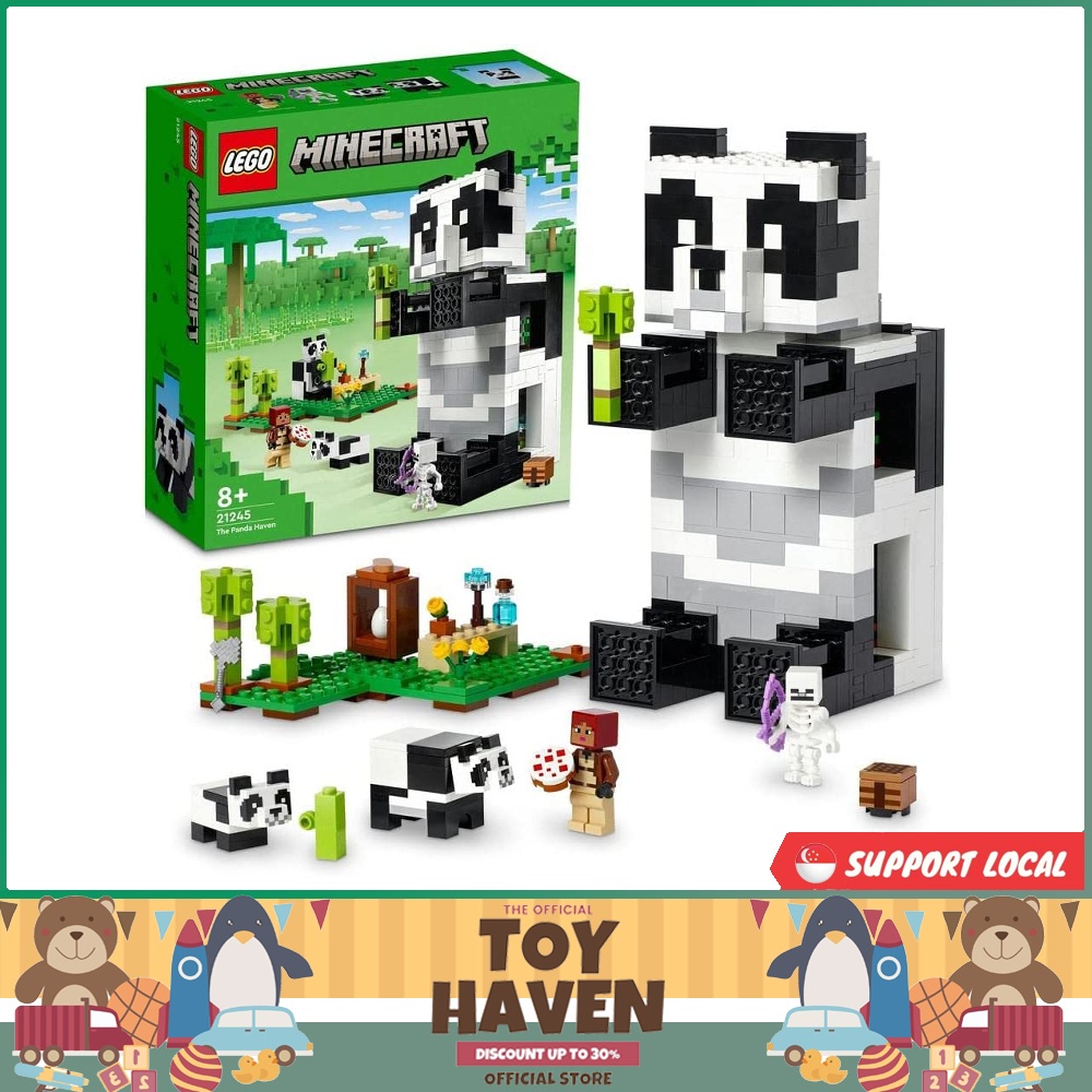 [sgstock] LEGO Minecraft The Panda Haven 21245 Building Toy Set; House ...