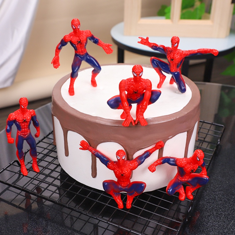 Marvel Avengers Spider Man 7pcs/set 5-8cm Action Figure Posture Anime ...