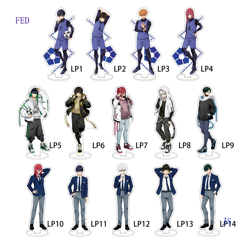 FED Cartoon BLUE LOCK Anime Figures Cosplay Acrylic Double-Sided Stands ...