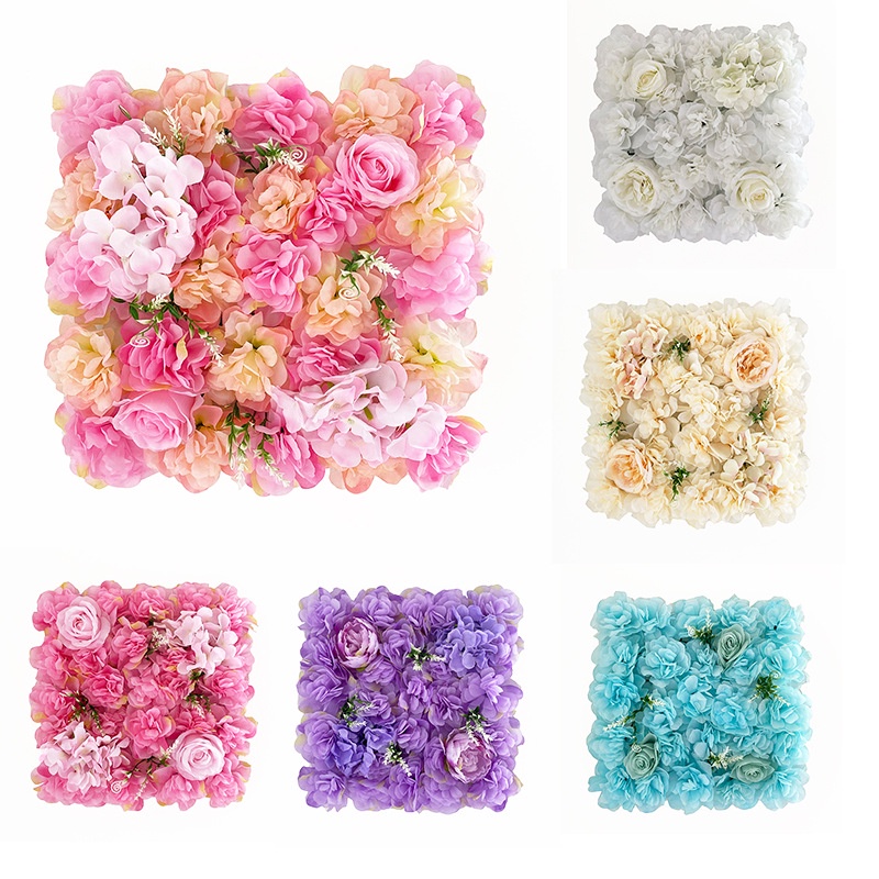 [Toronto2] Artificial Flowers Wall Panel 3D Flower Backdrop Faux Roses ...