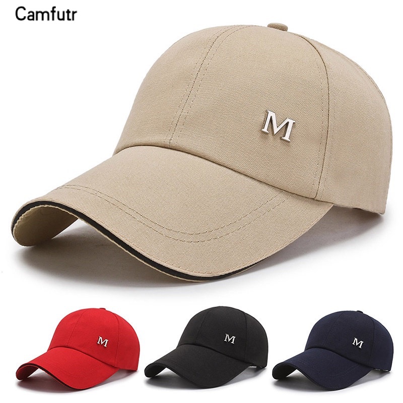 New Letter M Classic Baseball Cap For Men And Women Unisex Canvas ...