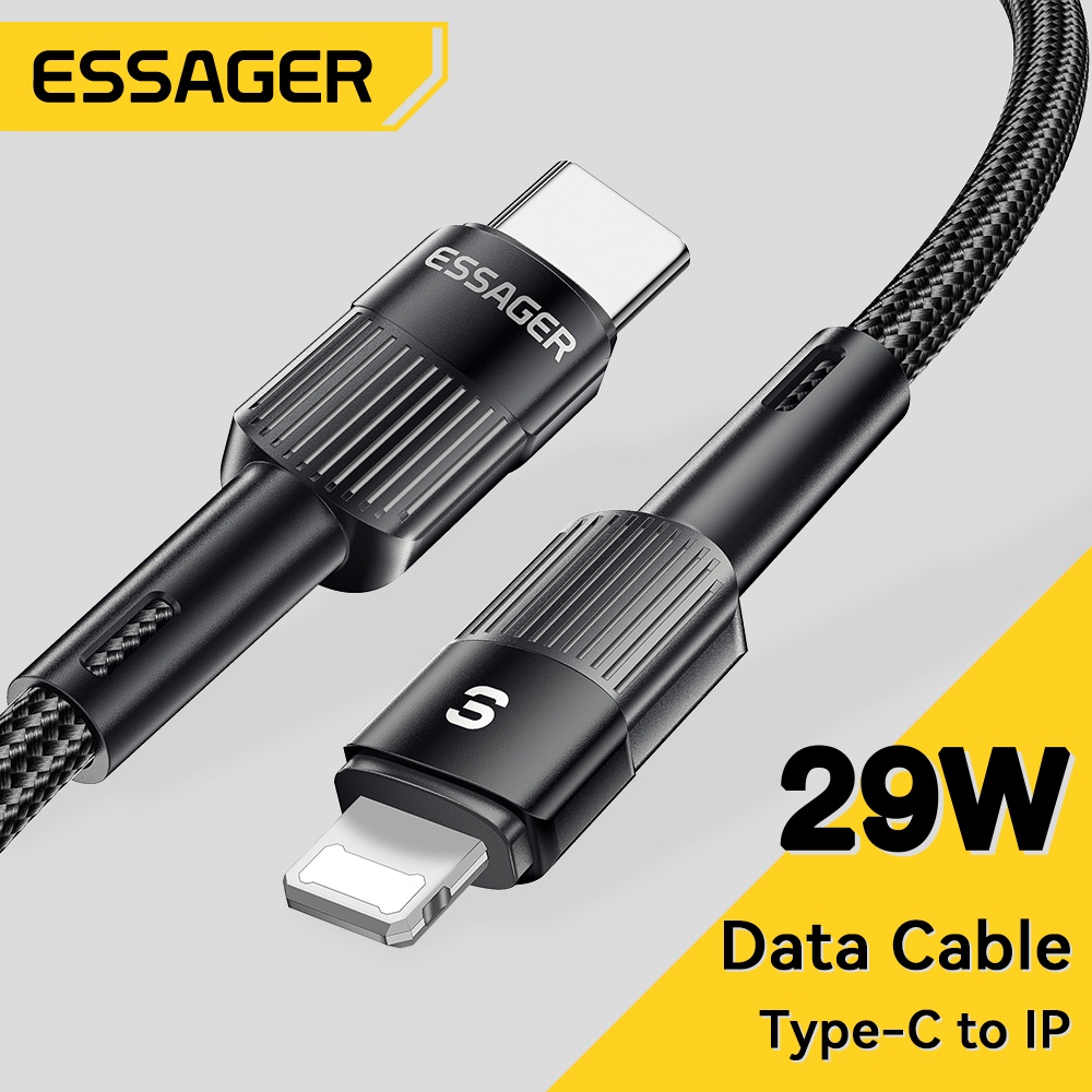 ESSAGER XC USB C / Type C to ios L data cable for iP7-14 fast charging ...