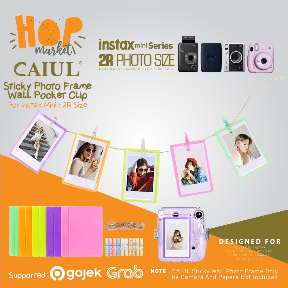Sticky Frame Hanging Photo Clip contains 10 pcs (can be attached) for Photo Sizes 2R KPOP ...
