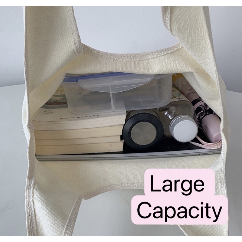 Women durable canvas shoulder bag tote bag ins style student laptop bag ...
