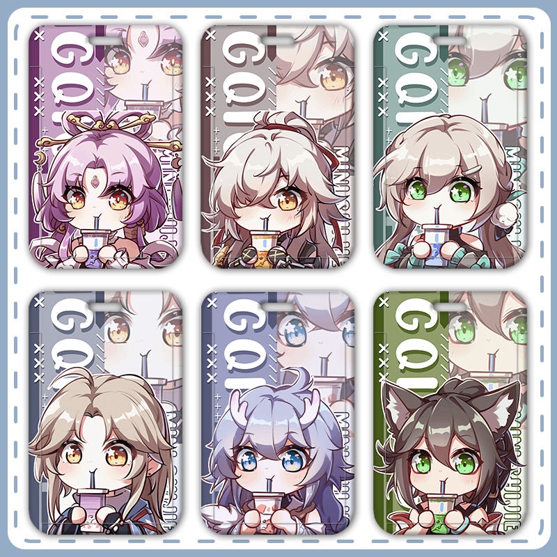 Anime Cartoon Honkai: Star Rail DIY Student School Access Card Holder ...