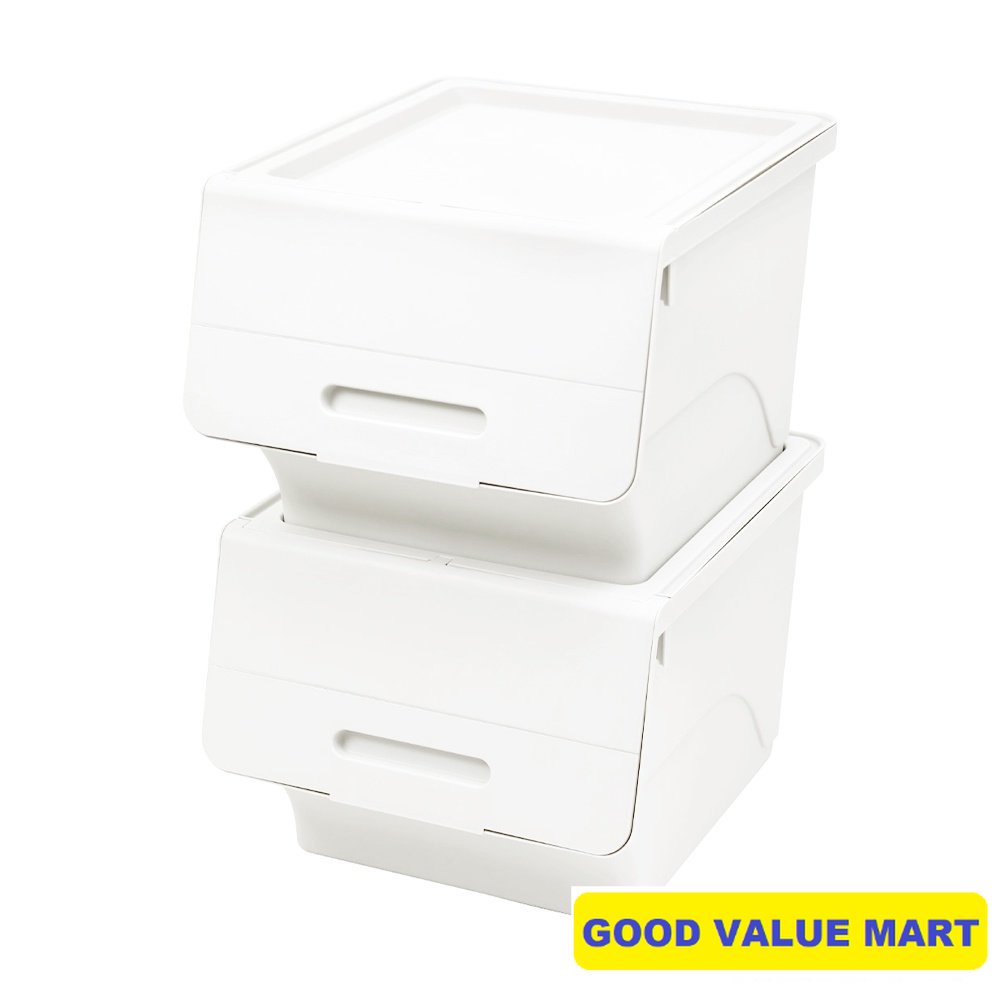 SG Home Mall Large 38L/ 46L Storage Box Stackable Storage Box With ...